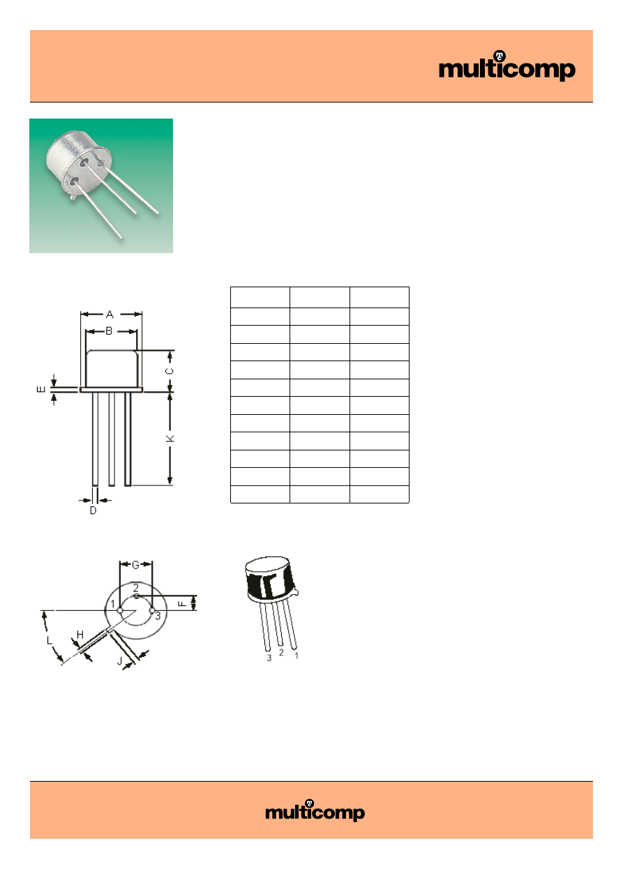 Caracteristicas tecnicas de BC160 - Datasheet