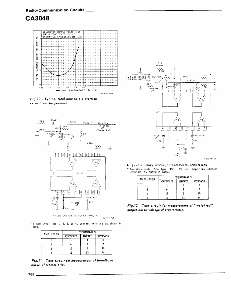 Caracteristicas tecnicas de CA3048 - Datasheet