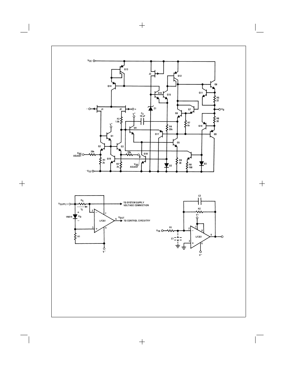 Caracteristicas tecnicas de LF351 - Datasheet