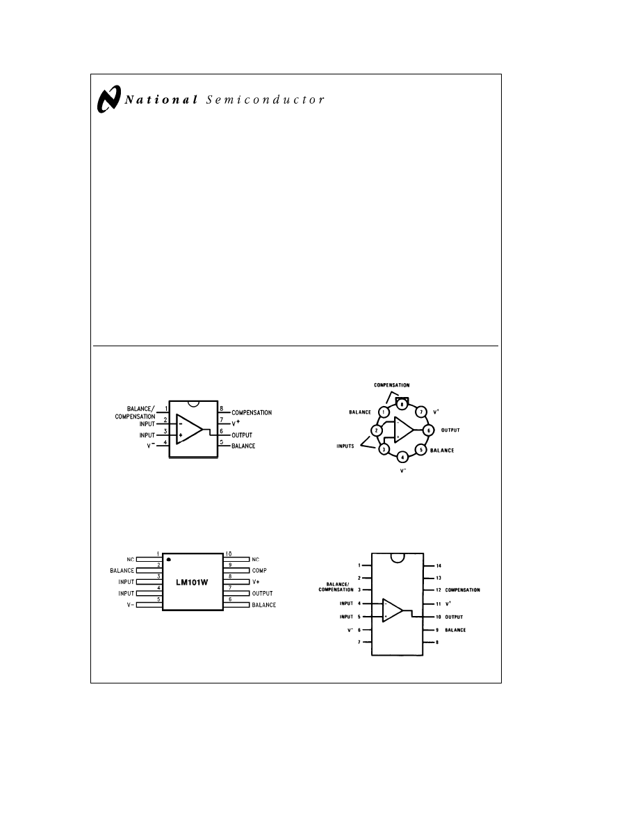 Caracteristicas tecnicas de LM301A - Datasheet
