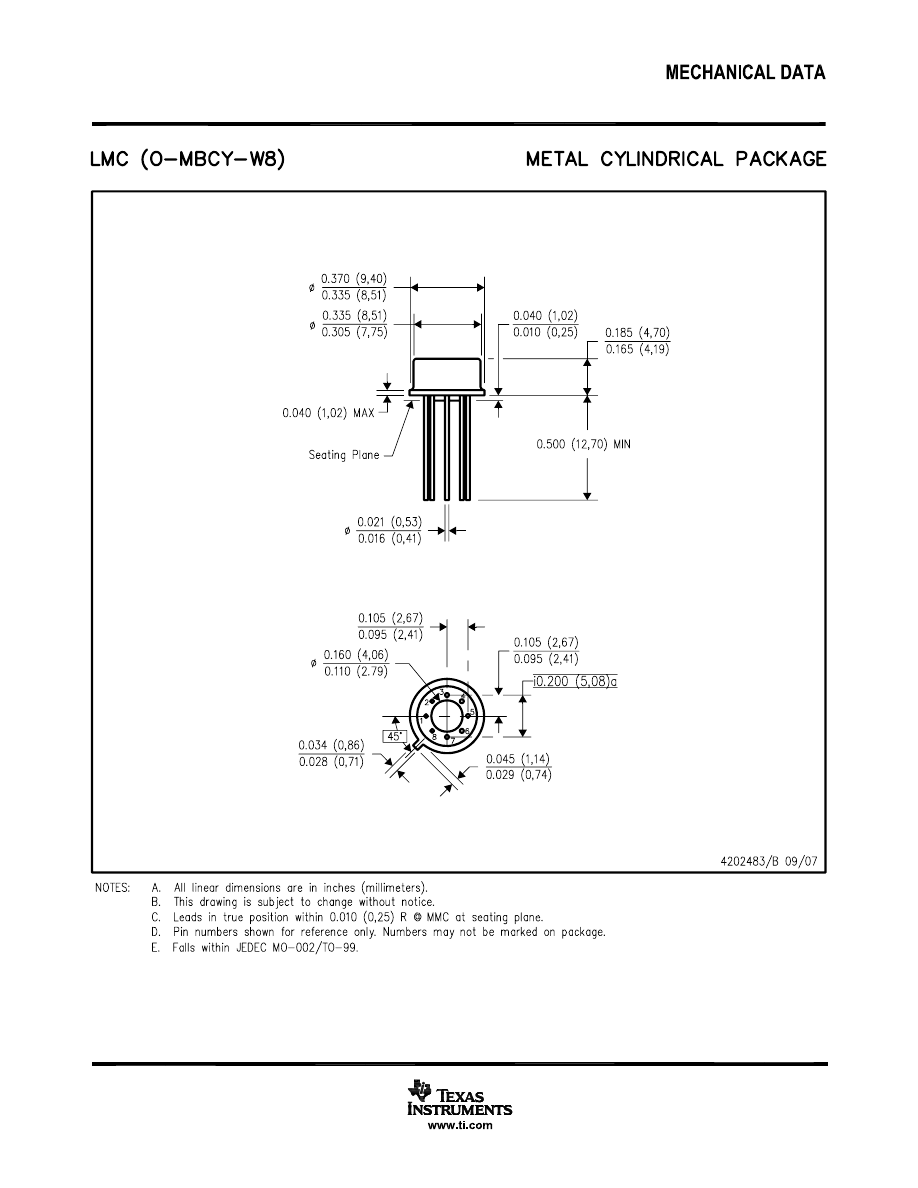 Caracteristicas tecnicas de LM358 - Datasheet