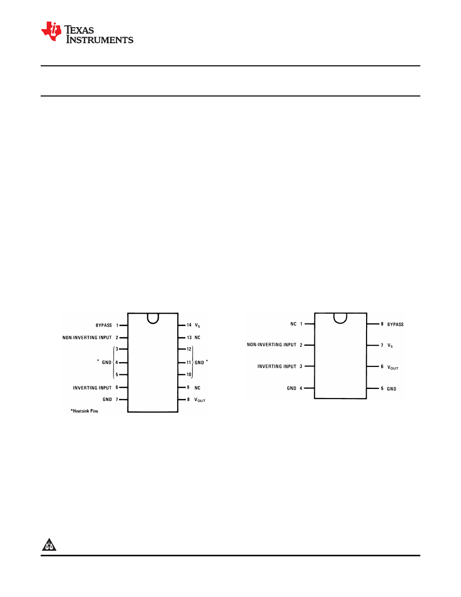 Caracteristicas tecnicas de LM380 - Datasheet