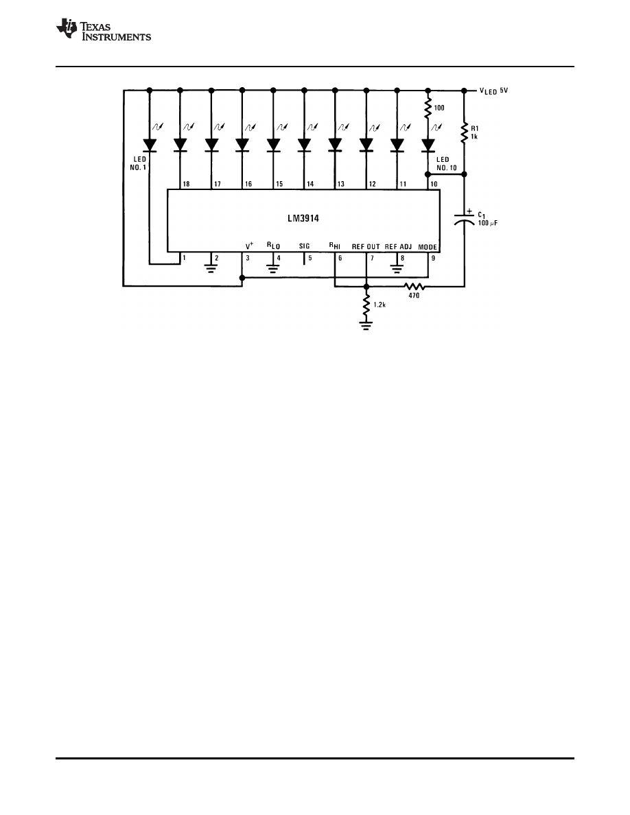 Caracteristicas tecnicas de LM3914 - Datasheet