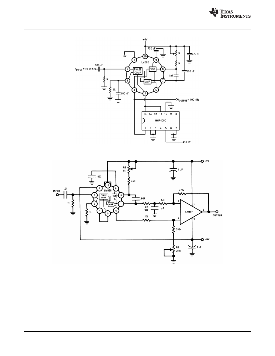 Caracteristicas tecnicas de LM565 - Datasheet