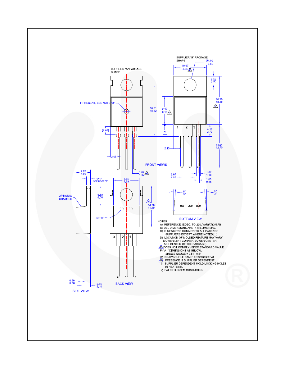 Caracteristicas tecnicas de LM7809 - Datasheet